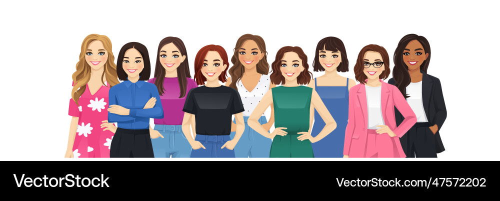 Group of women Royalty Free Vector Image - VectorStock