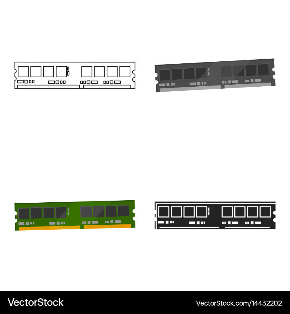 Ram icon in cartoon style isolated on white Vector Image