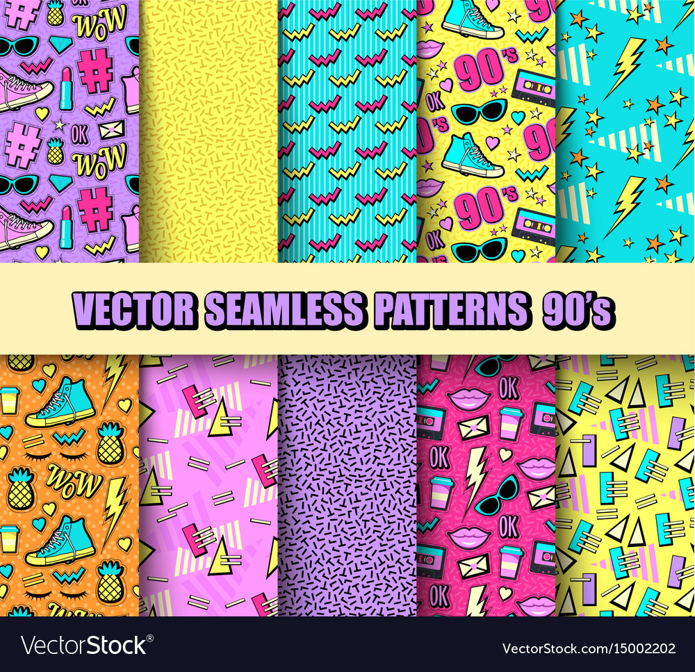 Set seamless backgrounds Royalty Free Vector Image