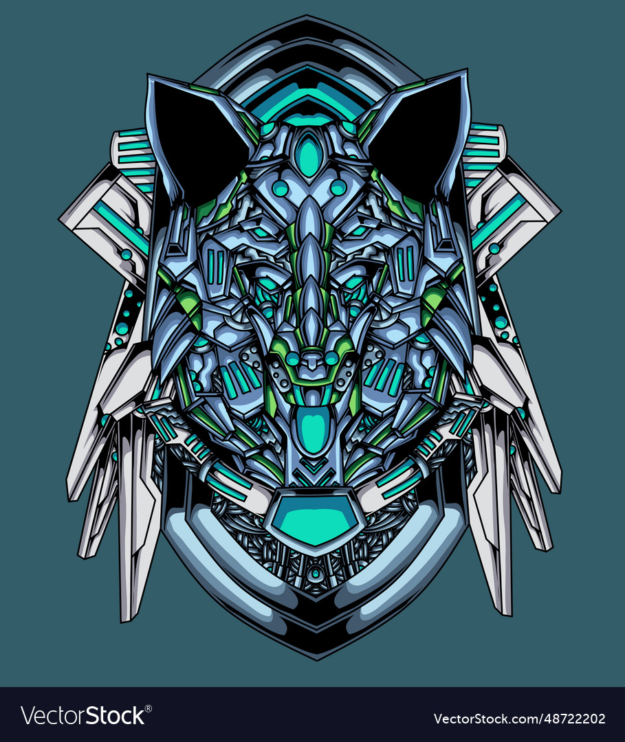 Wolf mecha 3 Royalty Free Vector Image - VectorStock