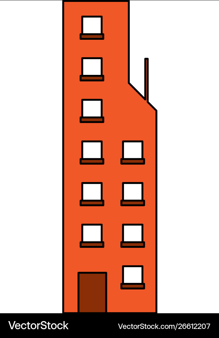 Architecture modern urban building cartoon Vector Image