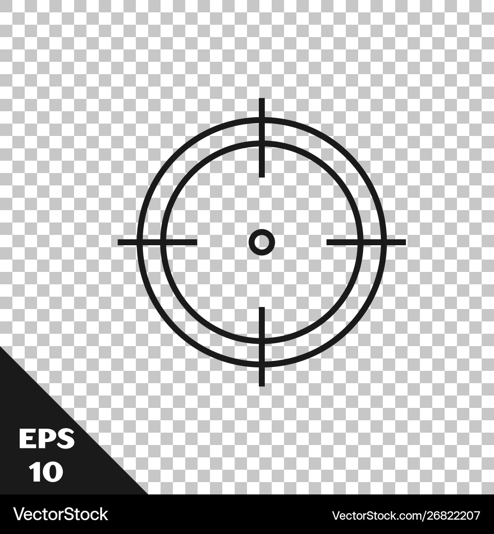 Black line target sport for shooting competition Vector Image