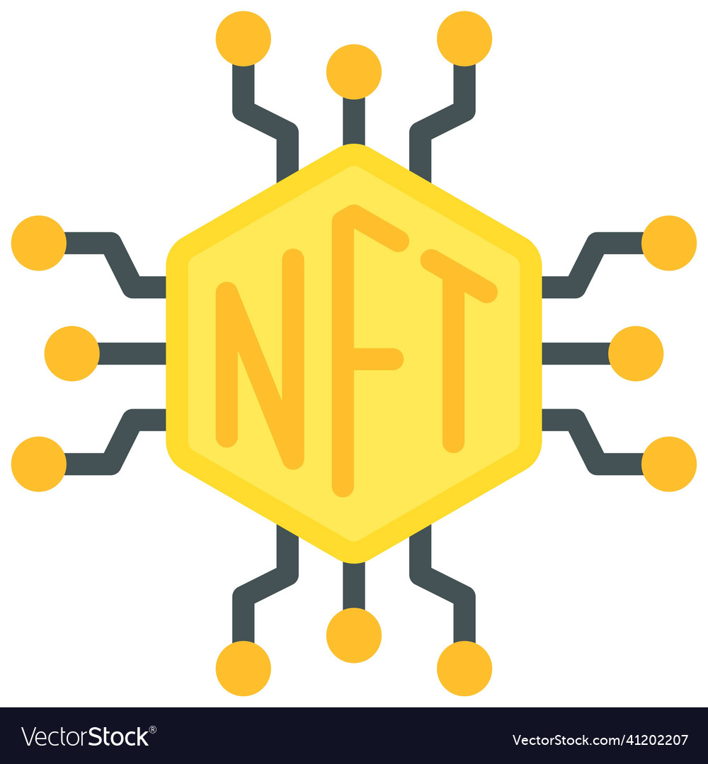 Digital Token Icon Nft Related Royalty Free Vector Image