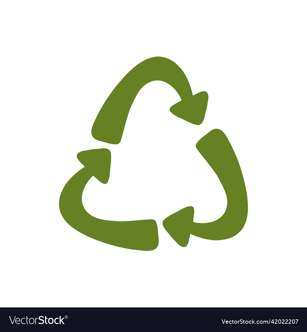 Green triangular eco Royalty Free Vector Image