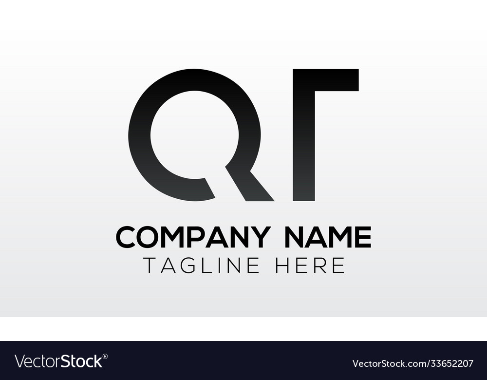 Initial letter qt logo design with modern Vector Image