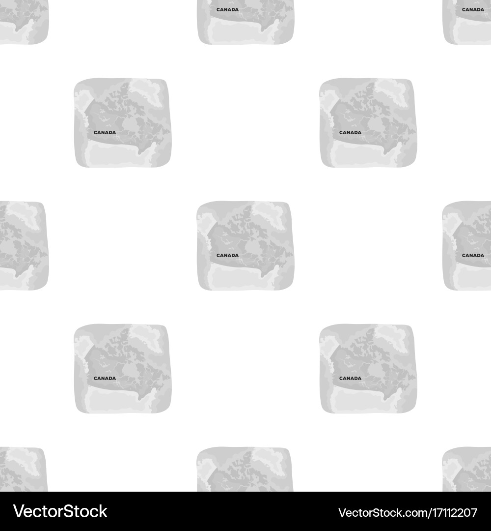 Map of canada canada single icon in monochrome Vector Image