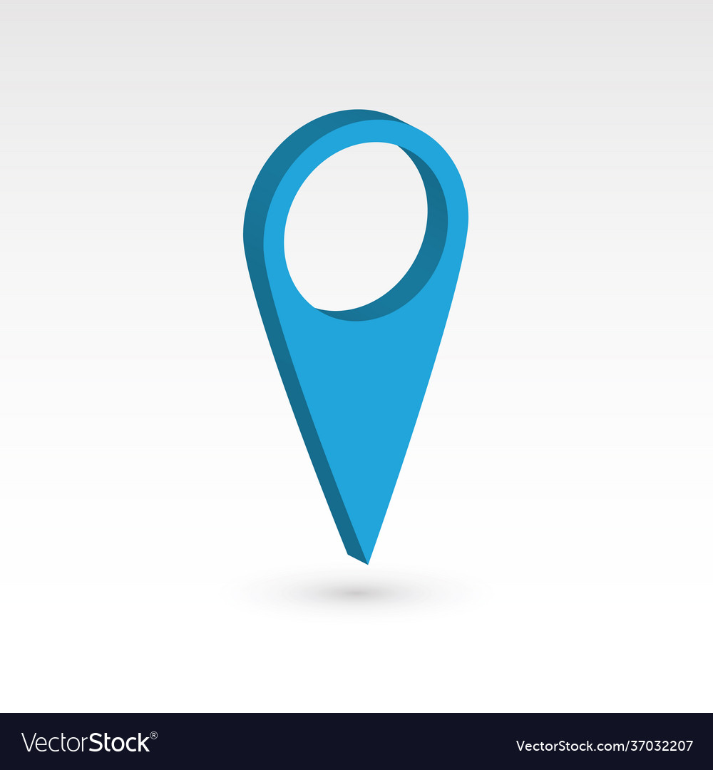 Map pointer - 3d object Royalty Free Vector Image