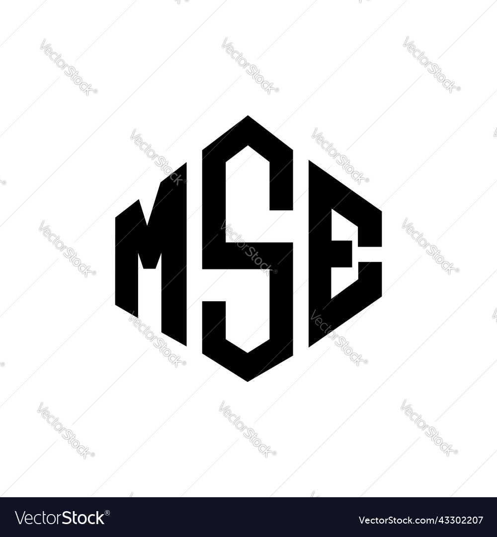Mse letter logo design with polygon shape Vector Image