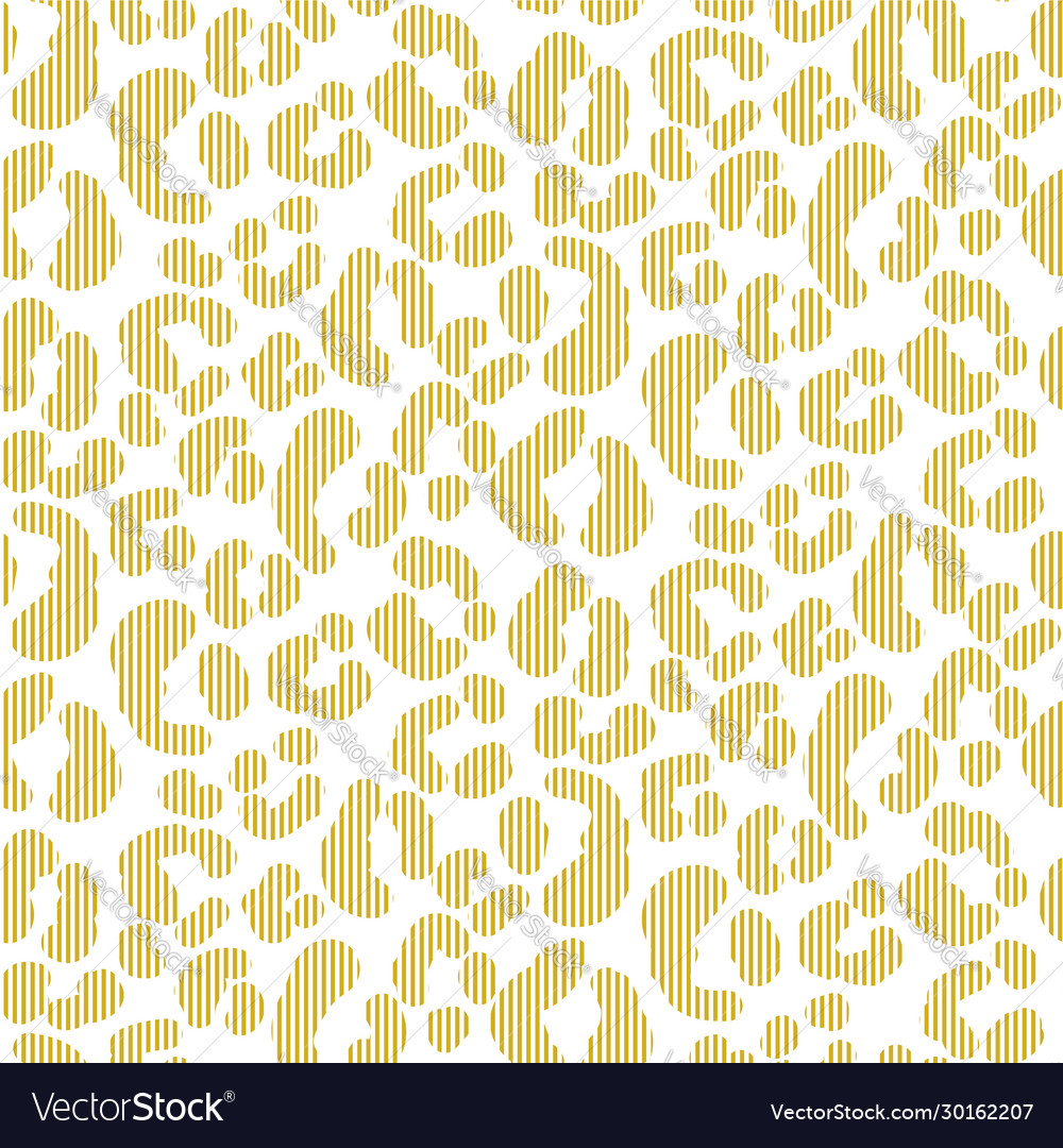 Seamless leopard stroked pattern simple Royalty Free Vector