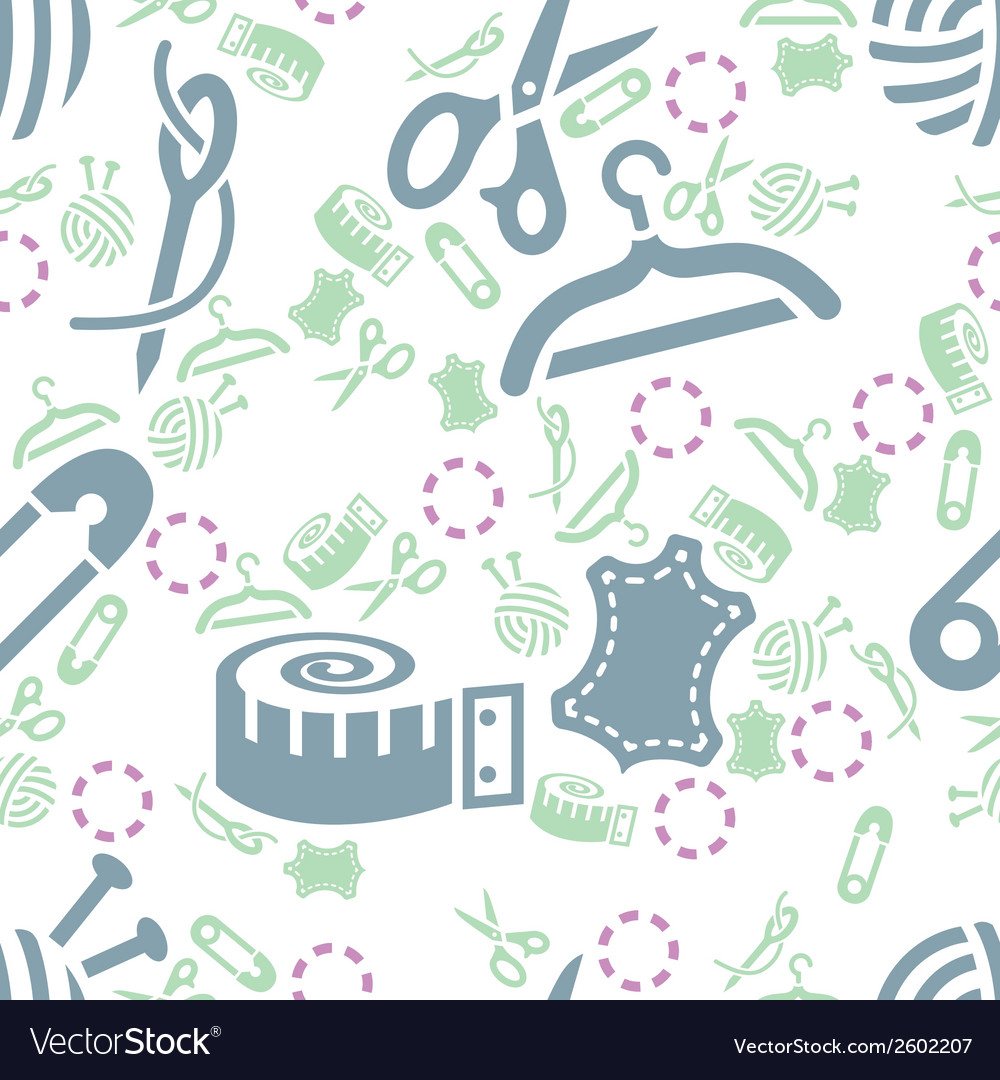 Sewing Seamless Pattern Royalty Free Vector Image