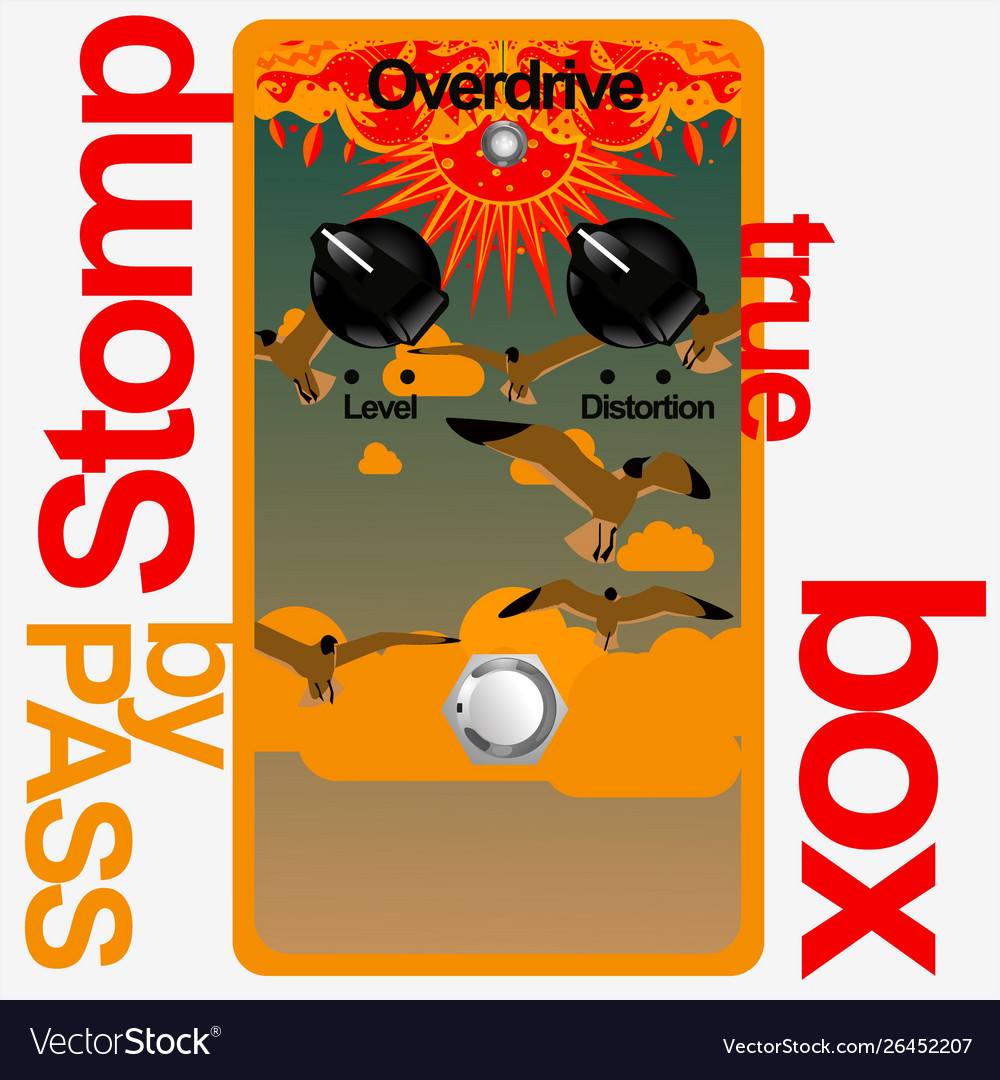 Stomp box design Royalty Free Vector Image - VectorStock