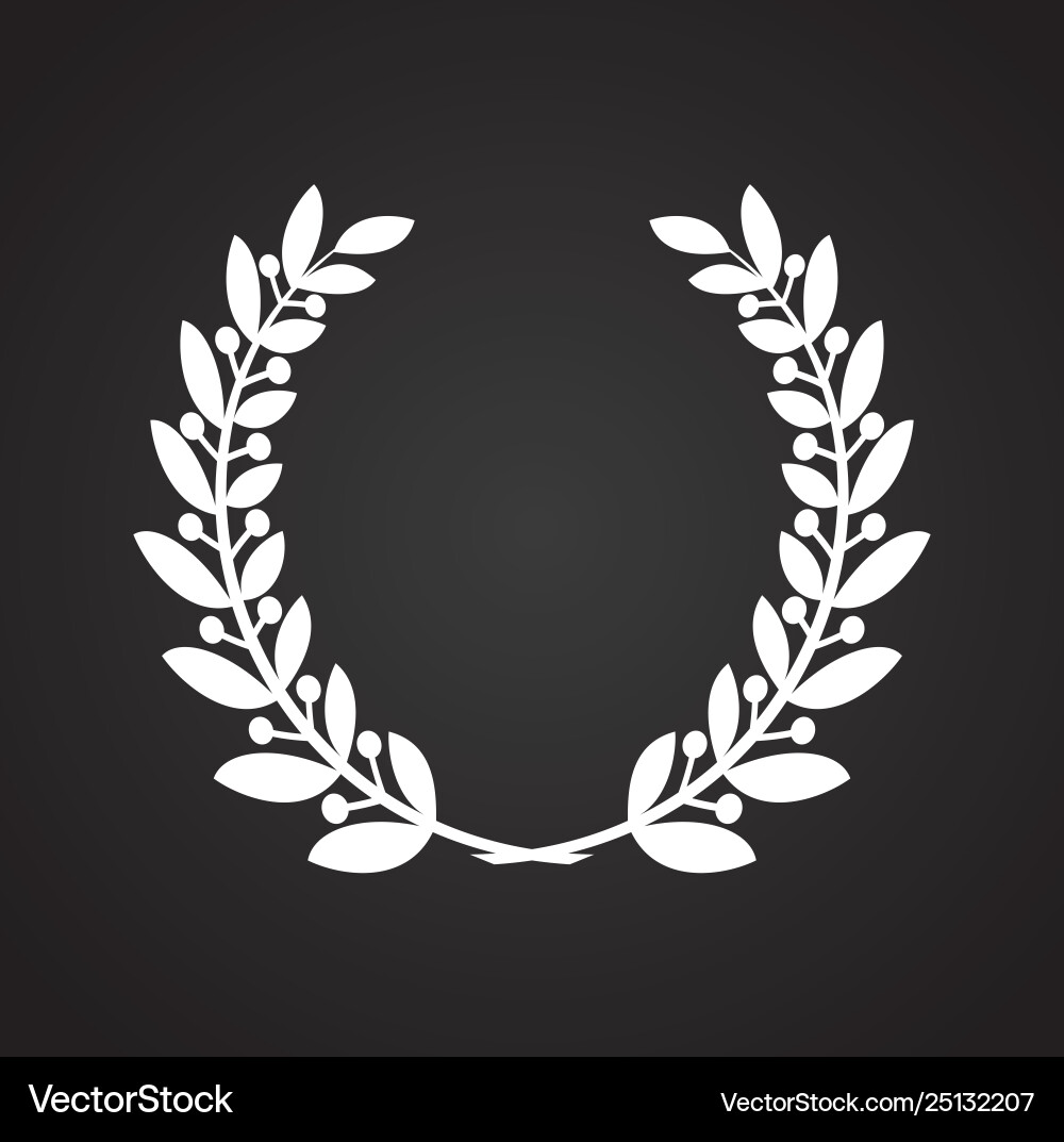 Wreath icon on background for graphic and web Vector Image