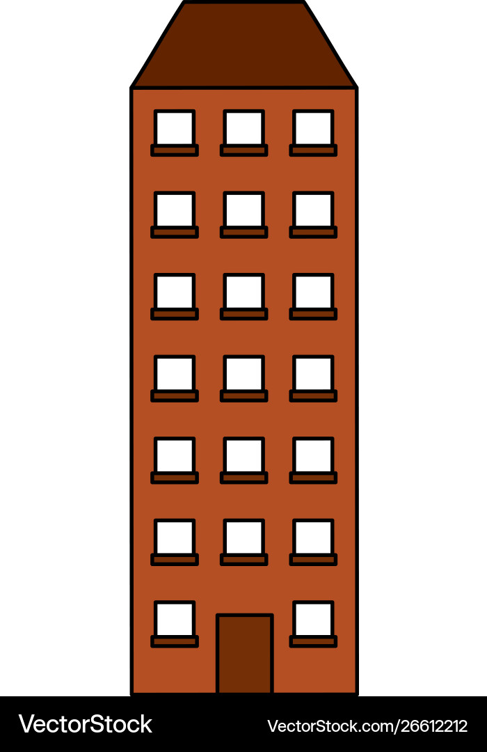 Architecture modern urban building cartoon Vector Image