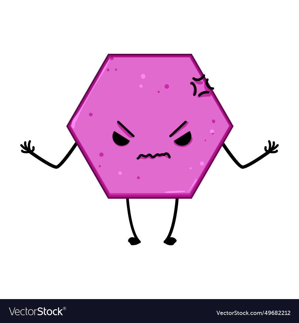 Basic geometric shape character cartoon Royalty Free Vector