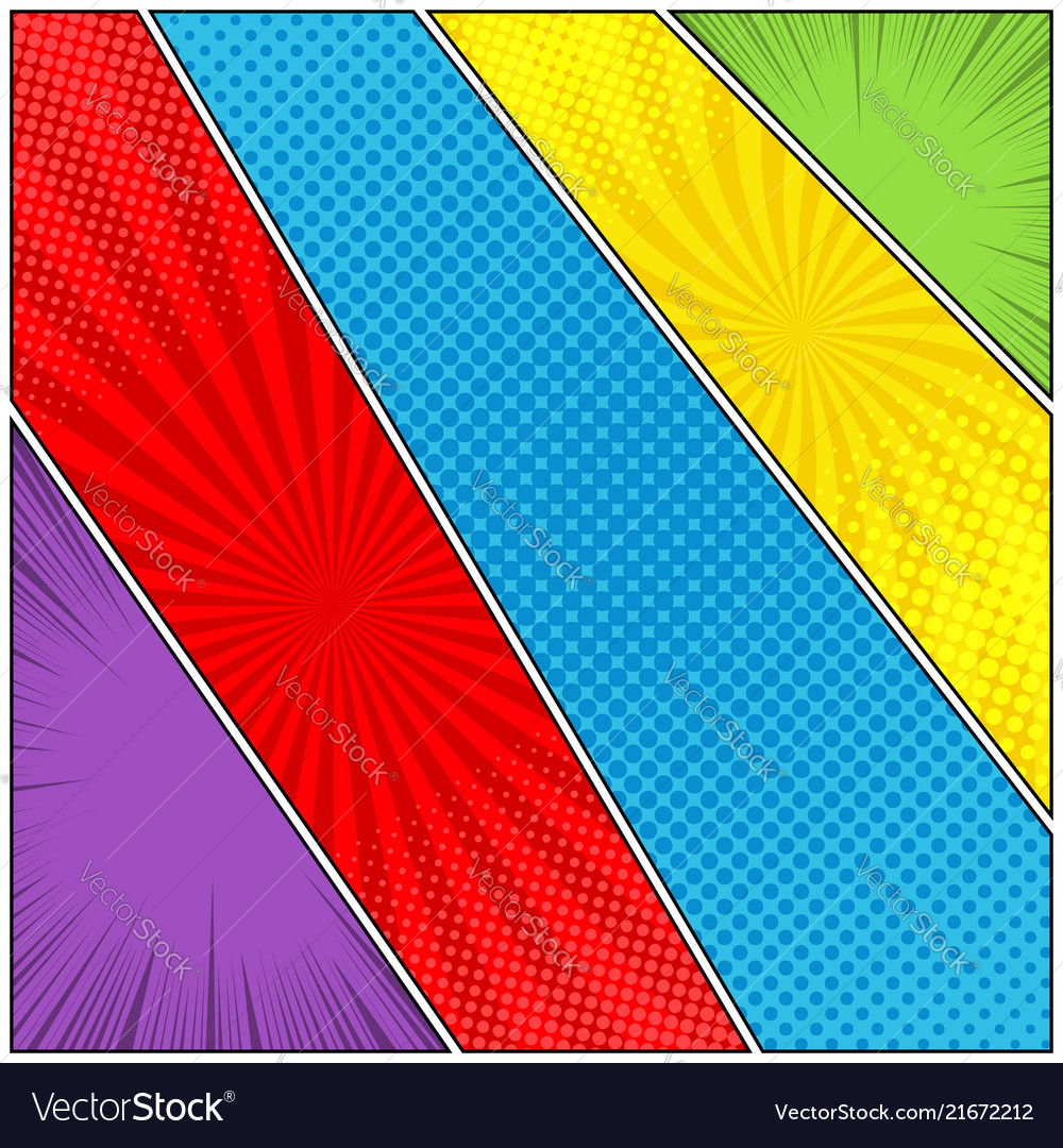 Comic diagonal dynamic template Royalty Free Vector Image