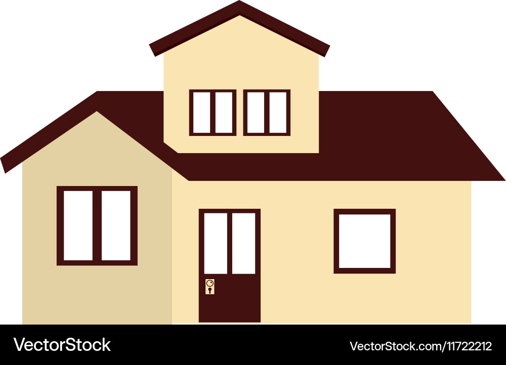 Exterior house isolated icon Royalty Free Vector Image