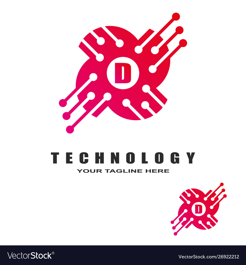 Future technology logo Royalty Free Vector Image