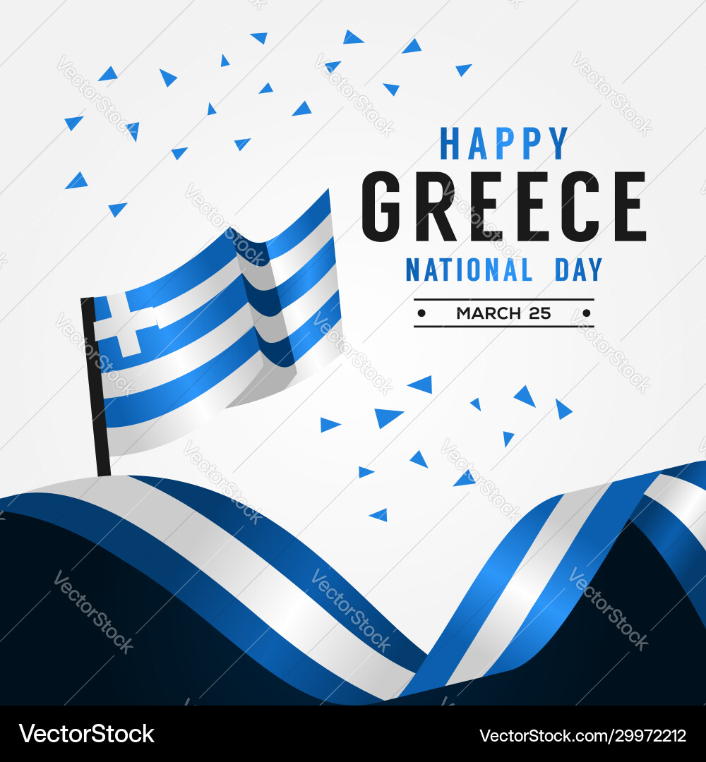 Greece independence day design for banner Vector Image