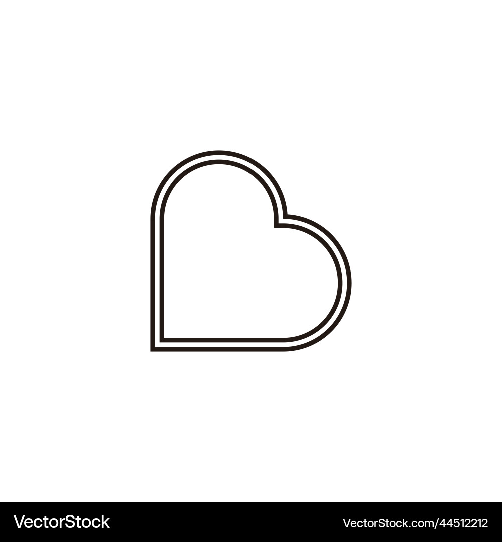 Letter b line double geometric symbol simple logo Vector Image