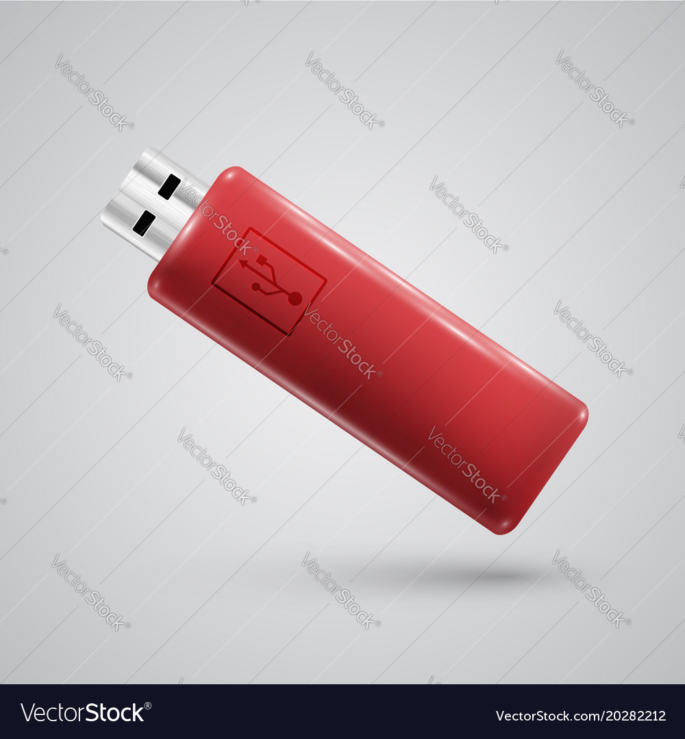 Realistic pendrive Royalty Free Vector Image - VectorStock