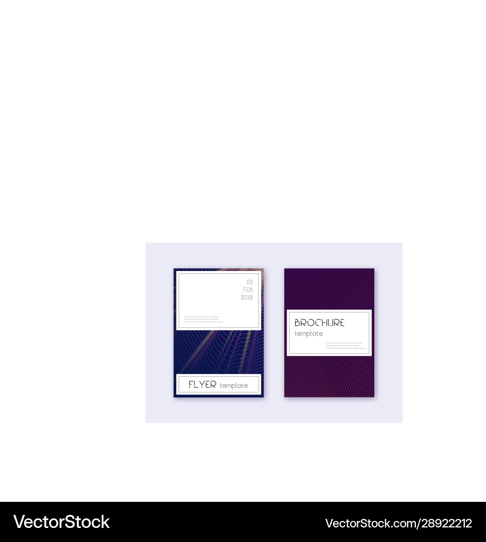 Stylish cover design template set violet abstract Vector Image