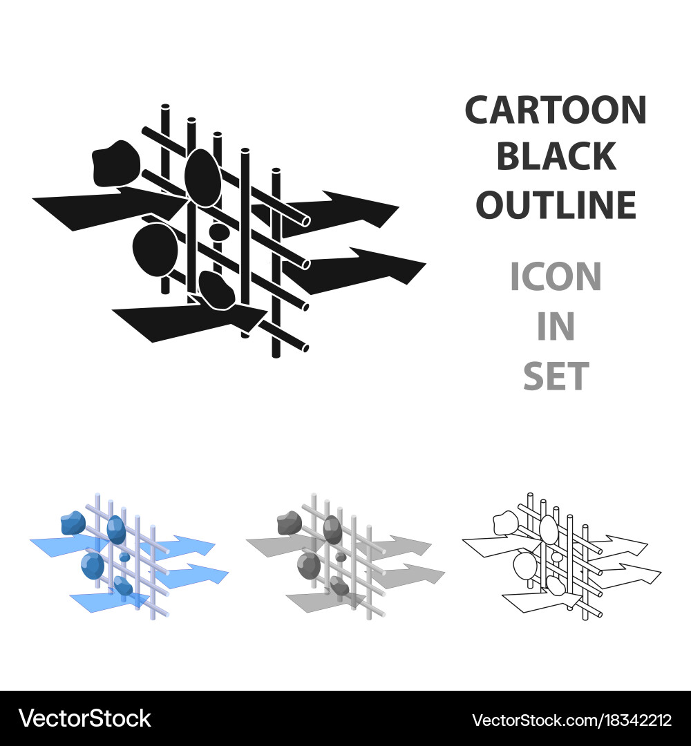 Water filtration through carbonic filter icon Vector Image