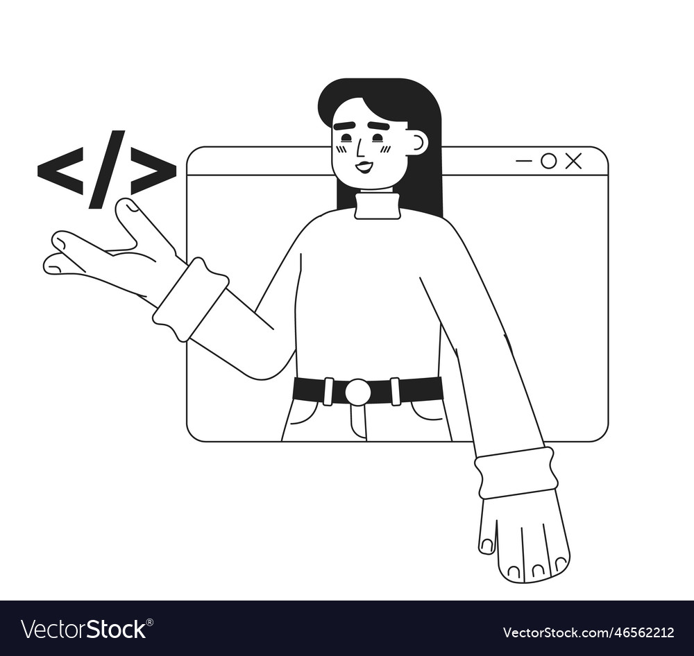 Web engineer building website code black Vector Image