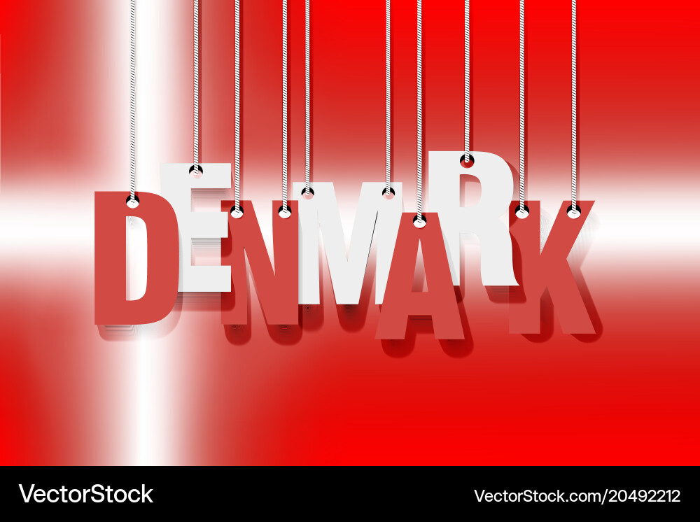 Word denmark hang on the ropes Royalty Free Vector Image