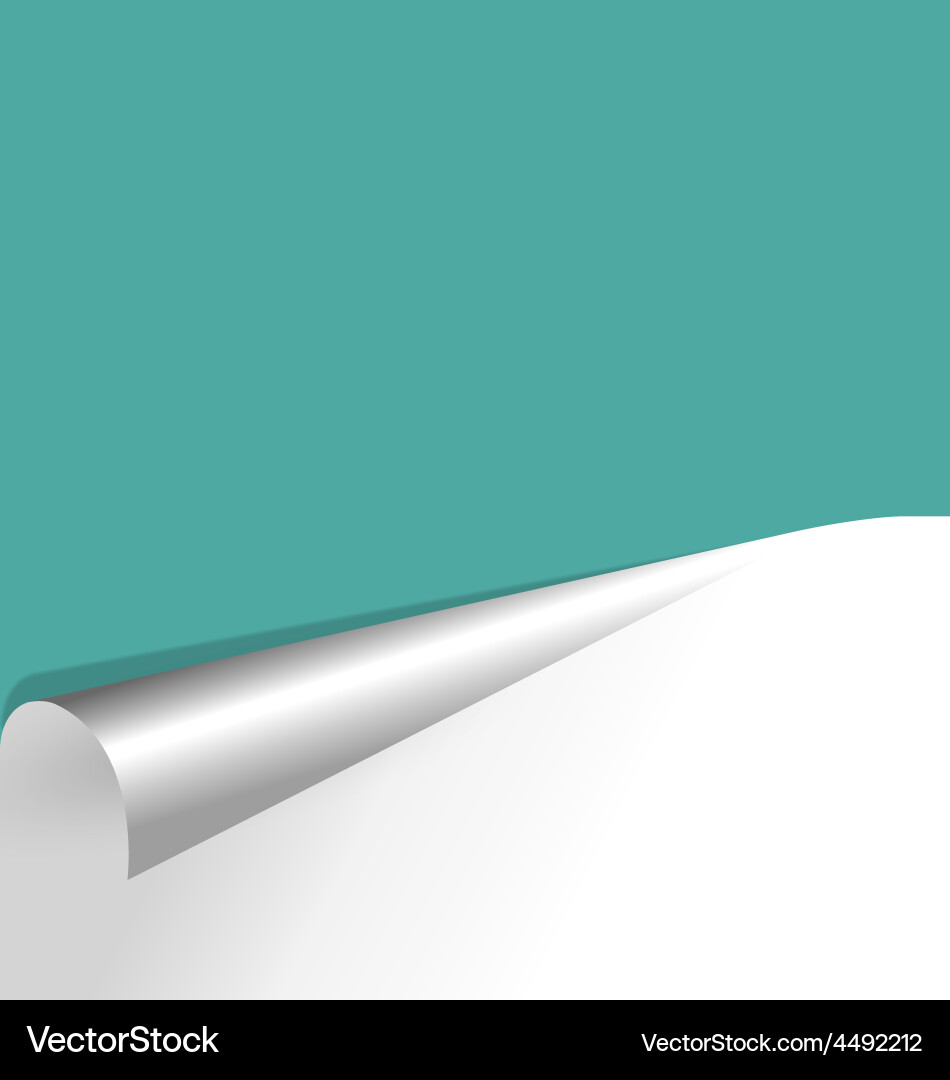 Wrapped paper sheet isolated on cyan Royalty Free Vector