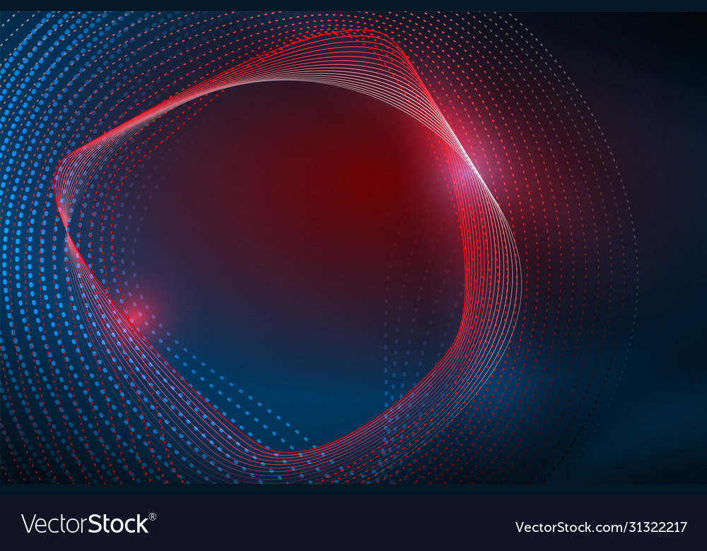 Abstract particles wave background neon motion Vector Image