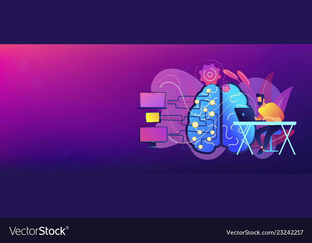 Artificial intelligence concept header Royalty Free Vector Artificial intelligence concept header Royalty Free Vector