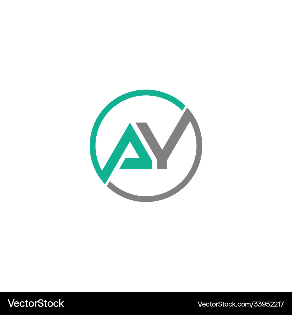 Ay letter logo design with creative modern trendy Vector Image