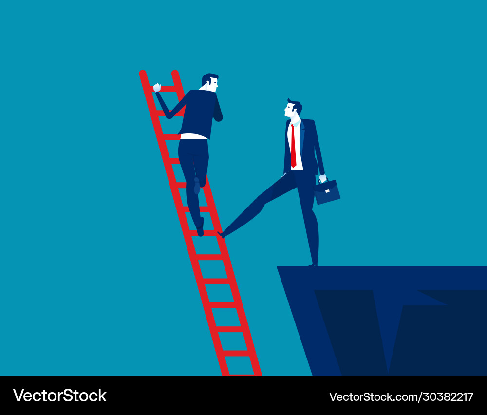 Business unethical competition concept Royalty Free Vector