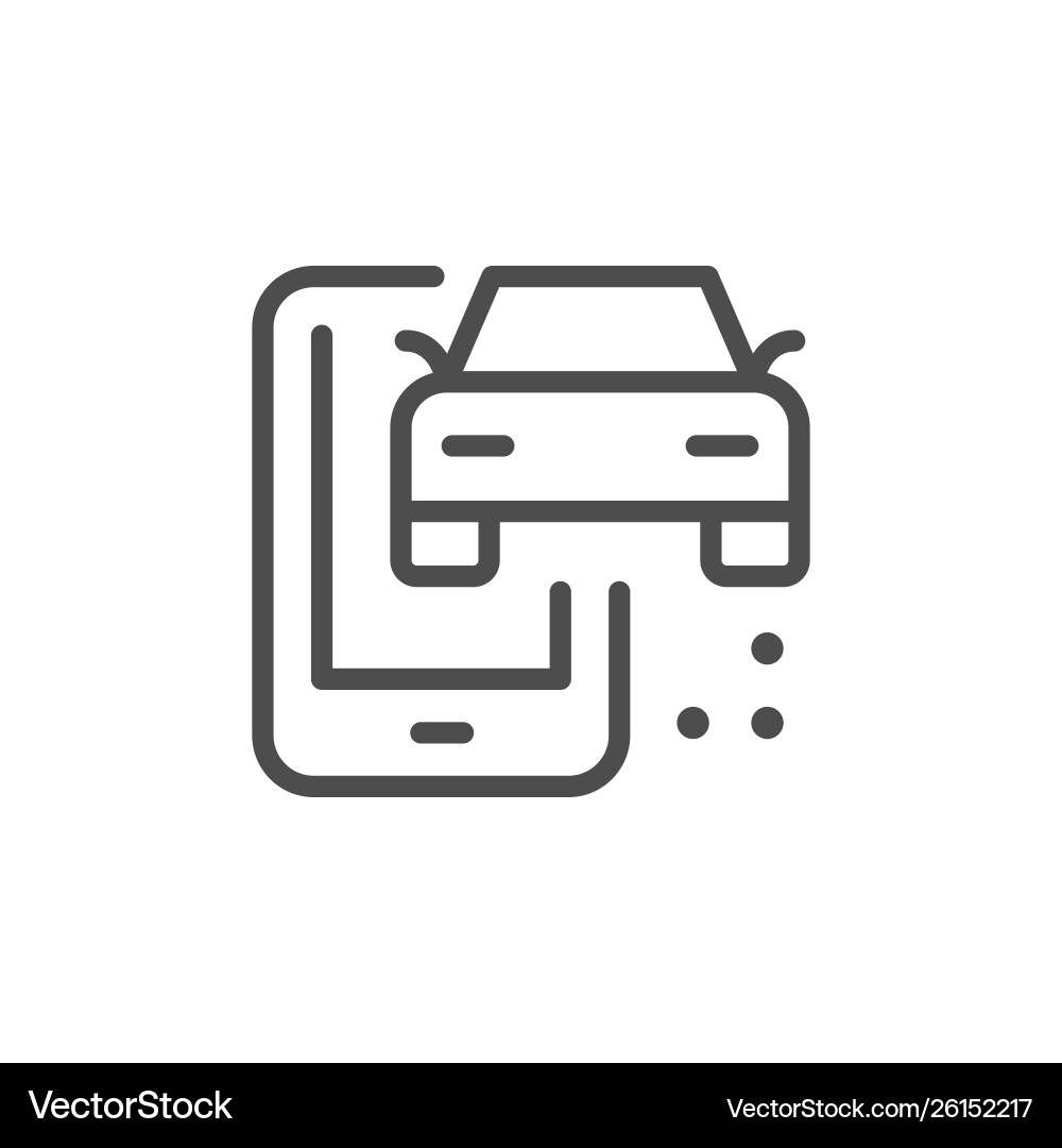 Car mobile service line outline icon Royalty Free Vector