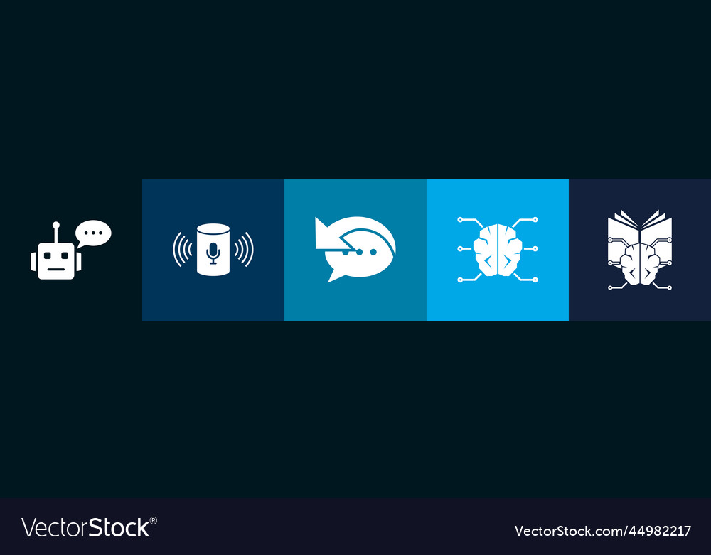 Chatbot icons infographic design template Vector Image