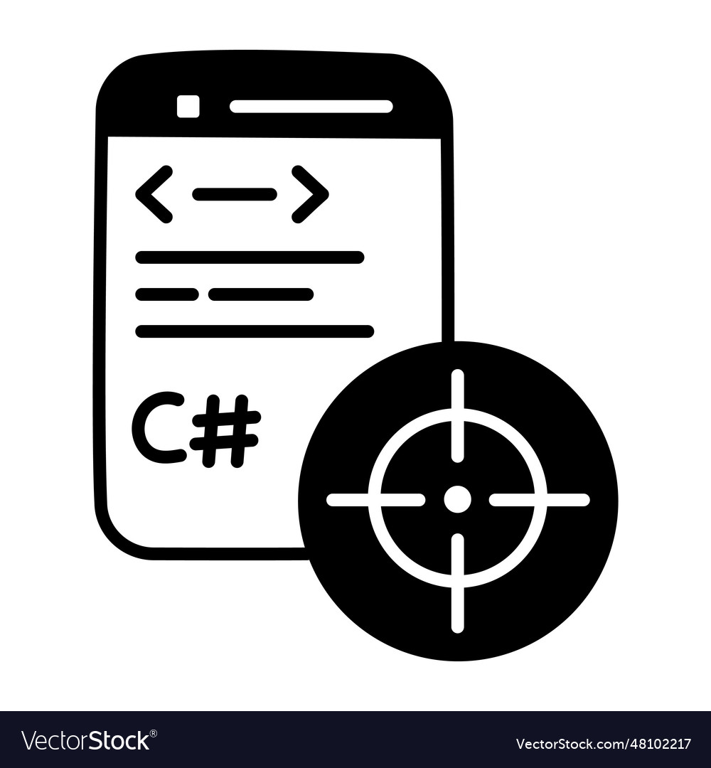 Code target Royalty Free Vector Image - VectorStock