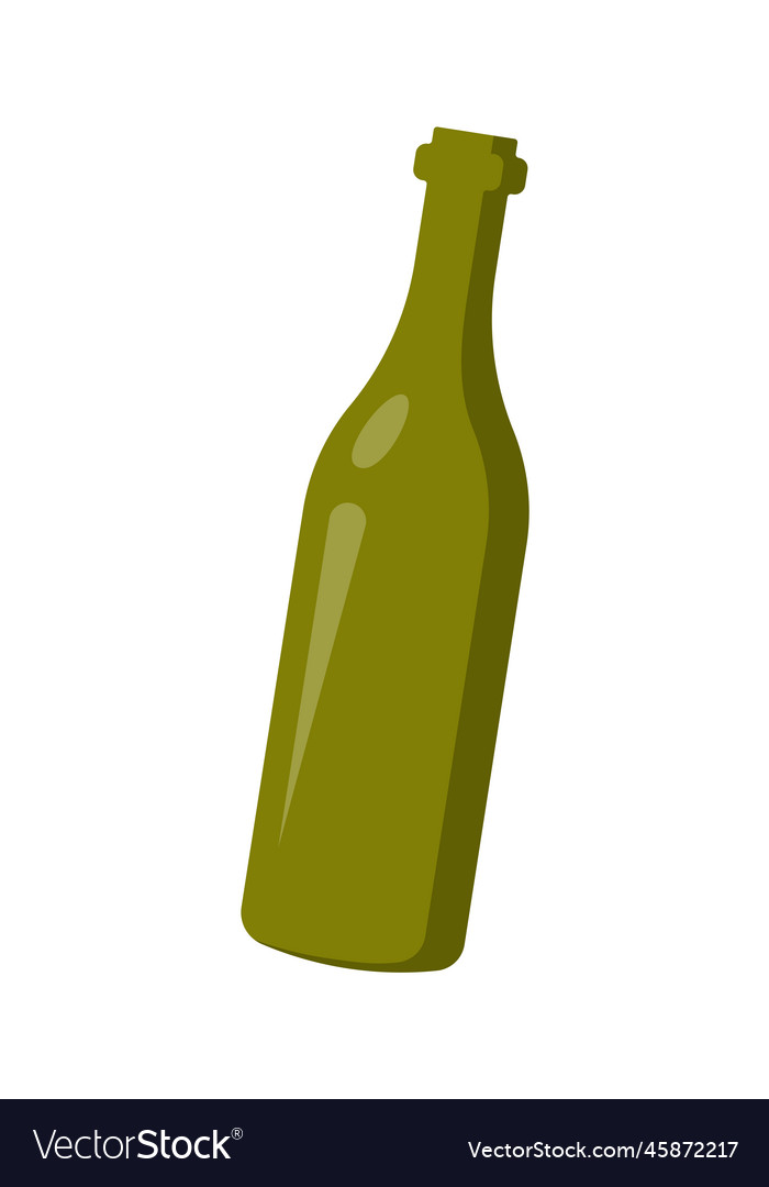 Glass Bottle Flat Icon Trash Sorting Royalty Free Vector