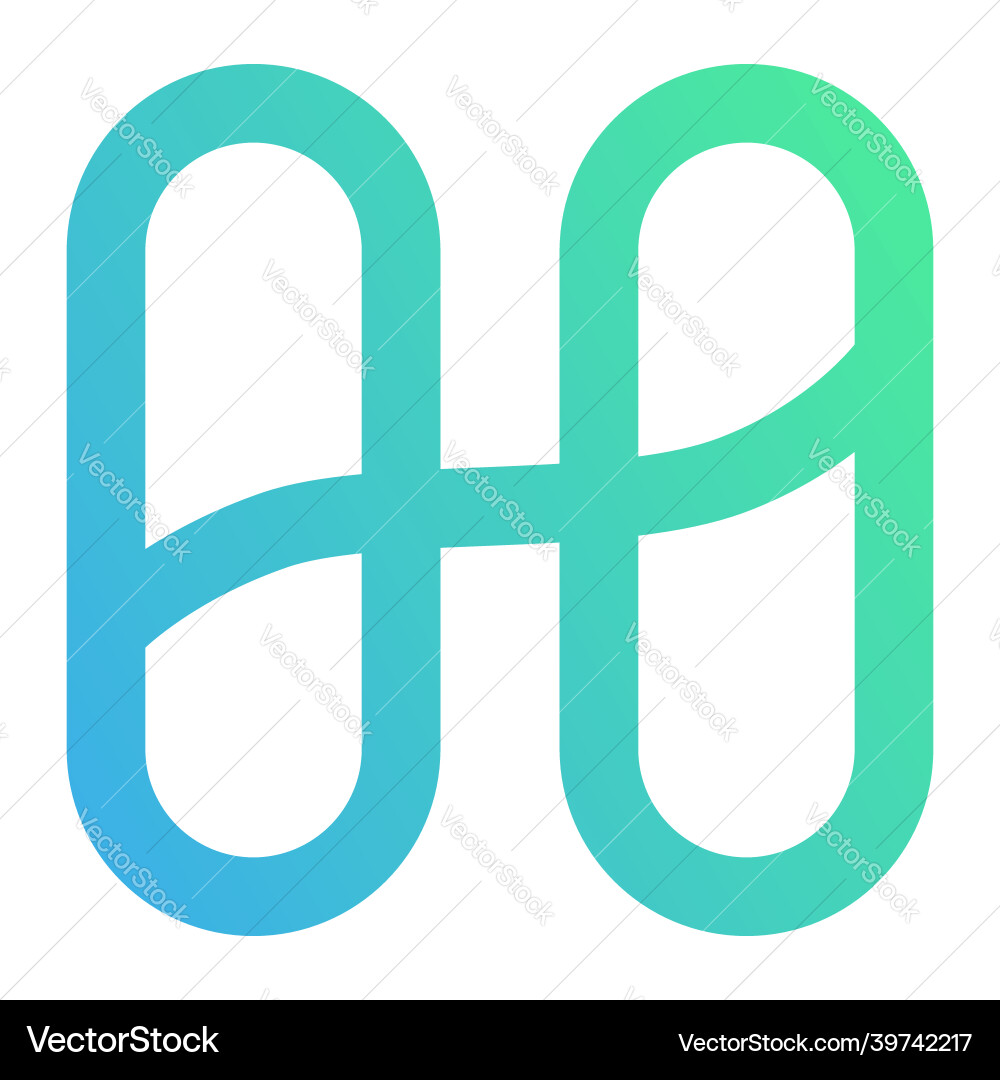 Harmony one token symbol cryptocurrency logo coin Vector Image