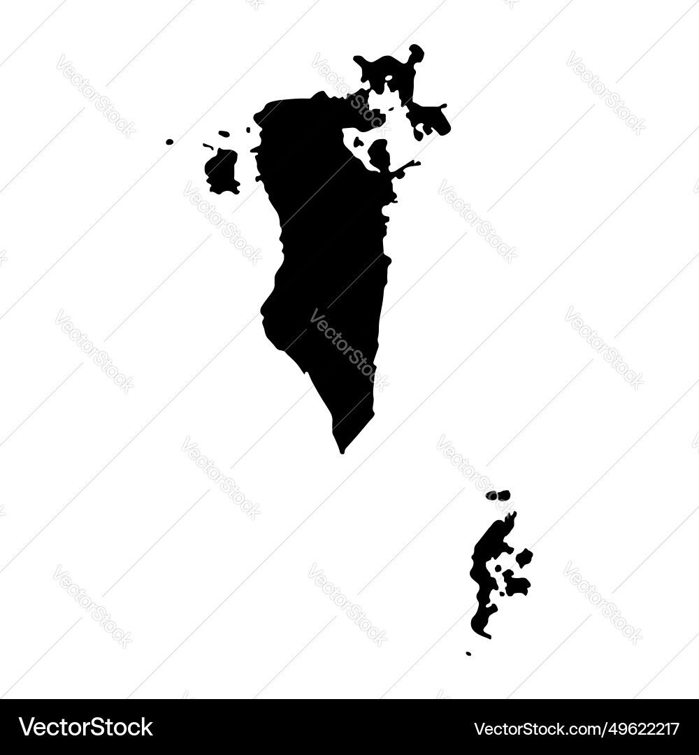 Highly detailed bahrain map with borders isolated Vector Image