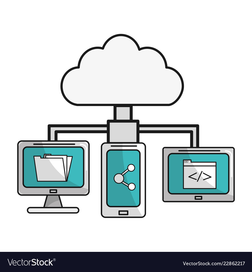 Isolated web hosting design Royalty Free Vector Image