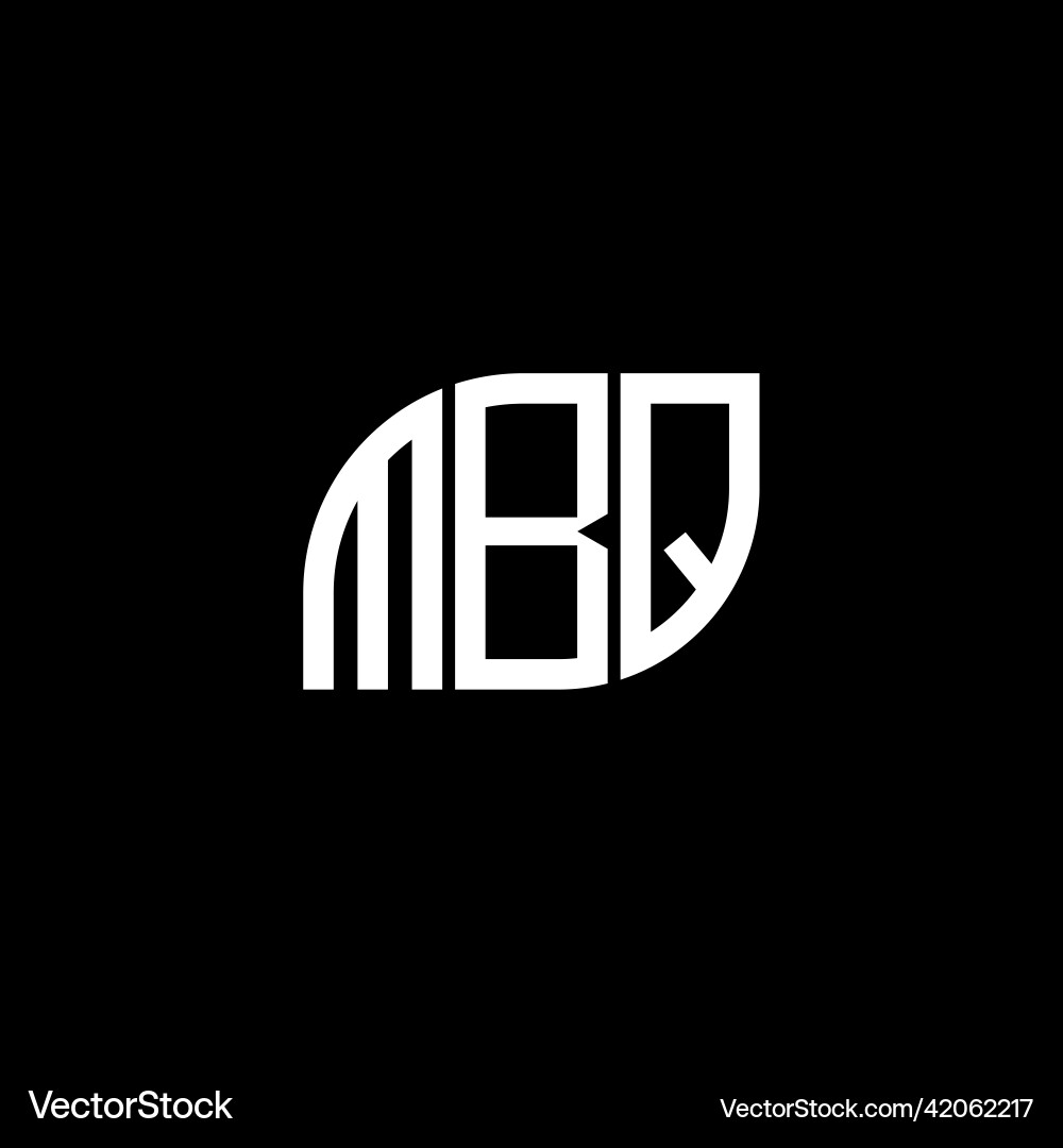 Mbq letter logo design on black background Vector Image