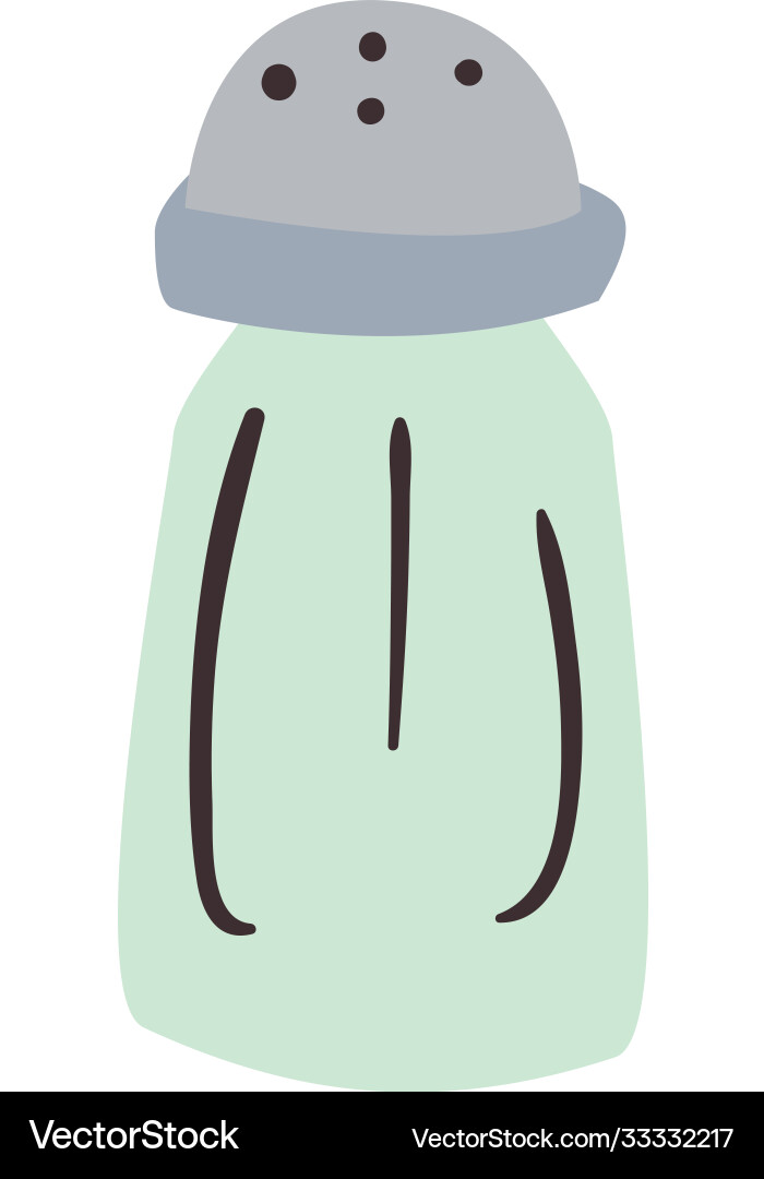 Salt shaker free form style icon design Royalty Free Vector