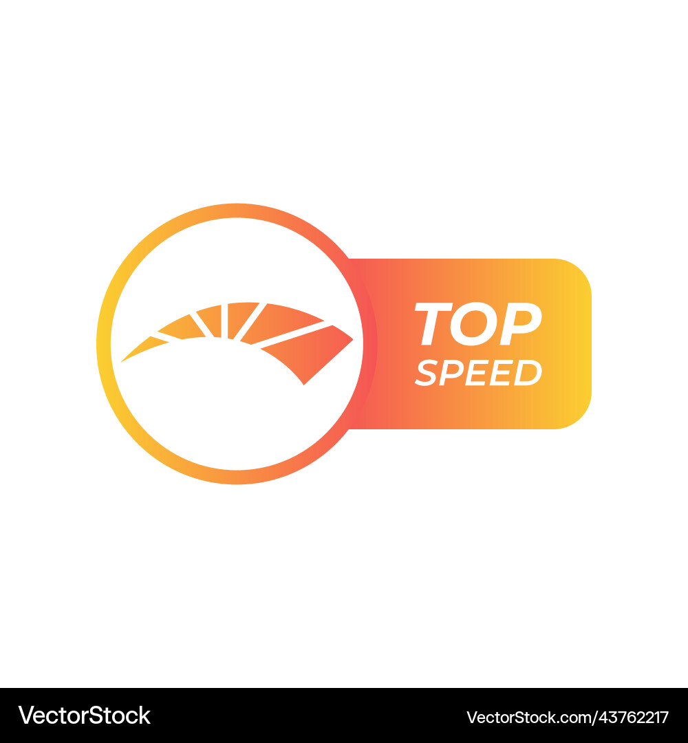 Speedometer icon gradient top speed icon Vector Image