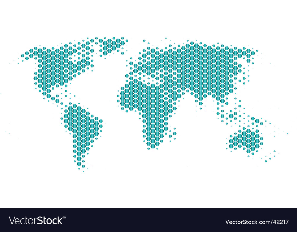 World map Royalty Free Vector Image - VectorStock