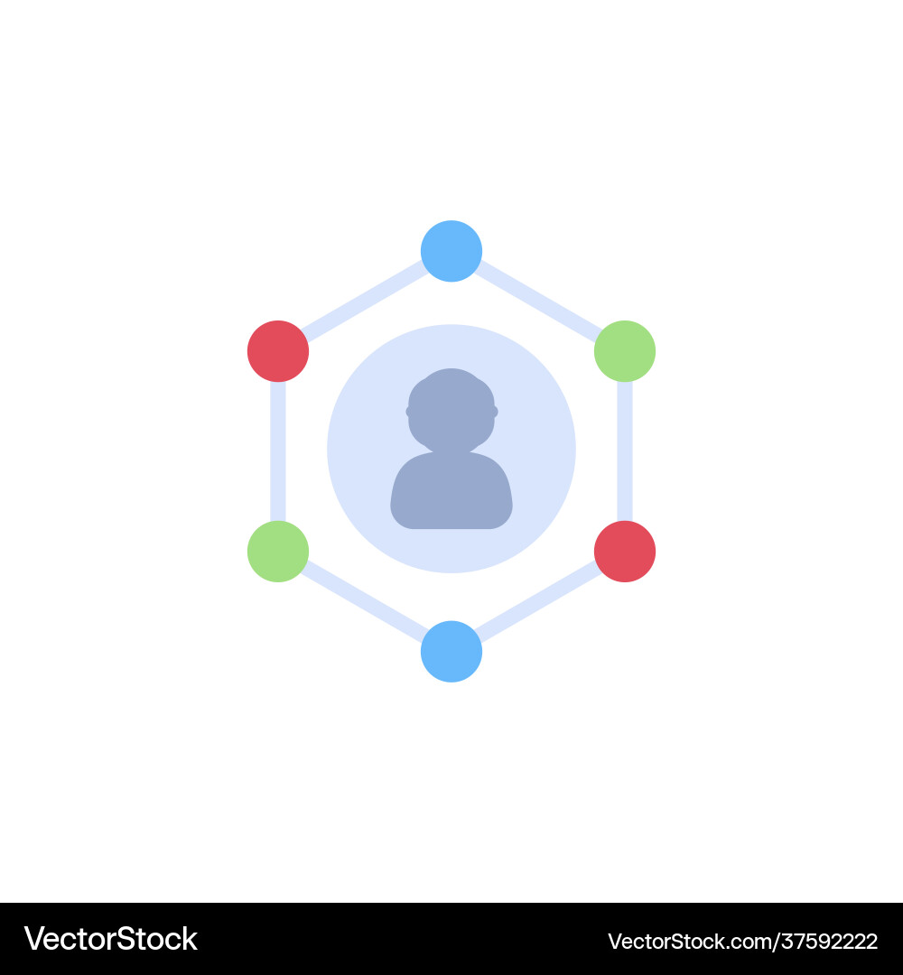 Business connectivity icon in logotype Royalty Free Vector