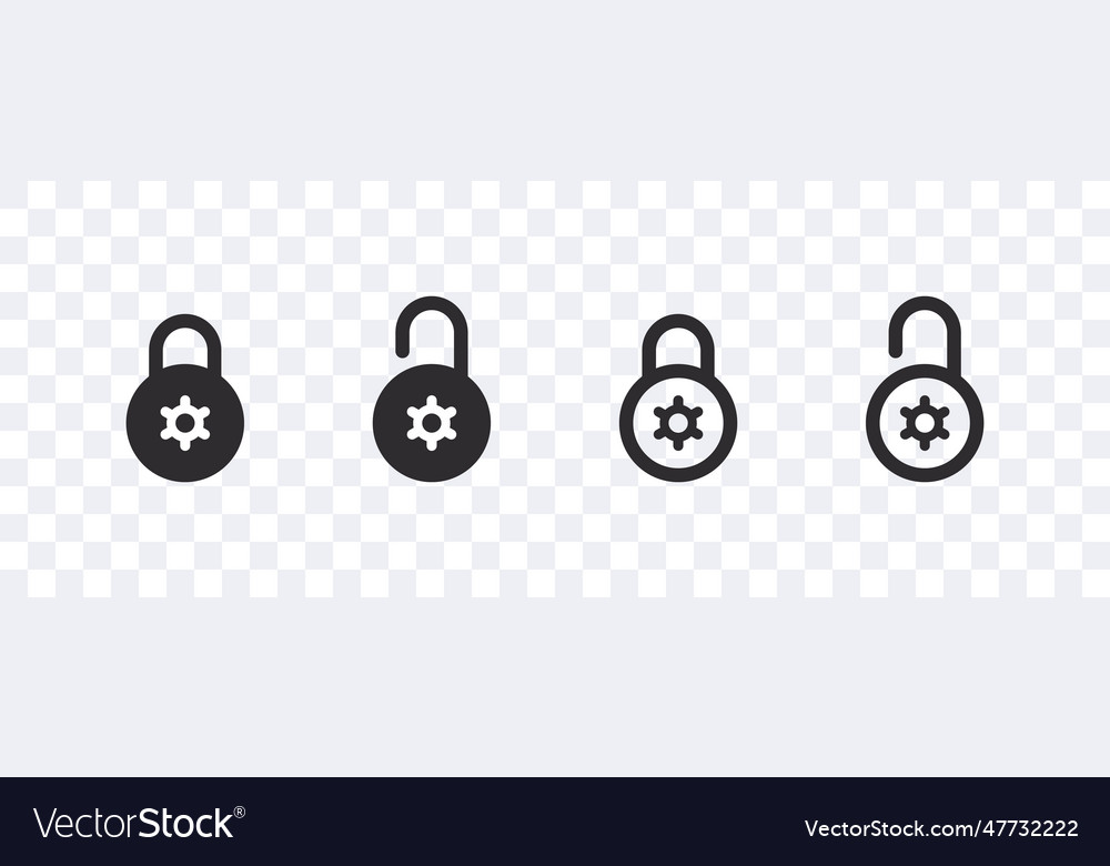 Round locks icons padlocks icons security symbol Vector Image Round locks icons padlocks icons security symbol Vector Image