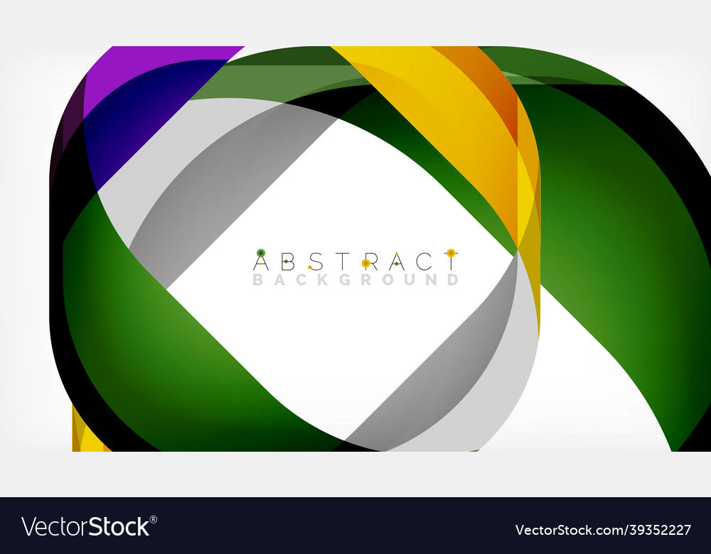Abstract square shape with overlapping waves Vector Image