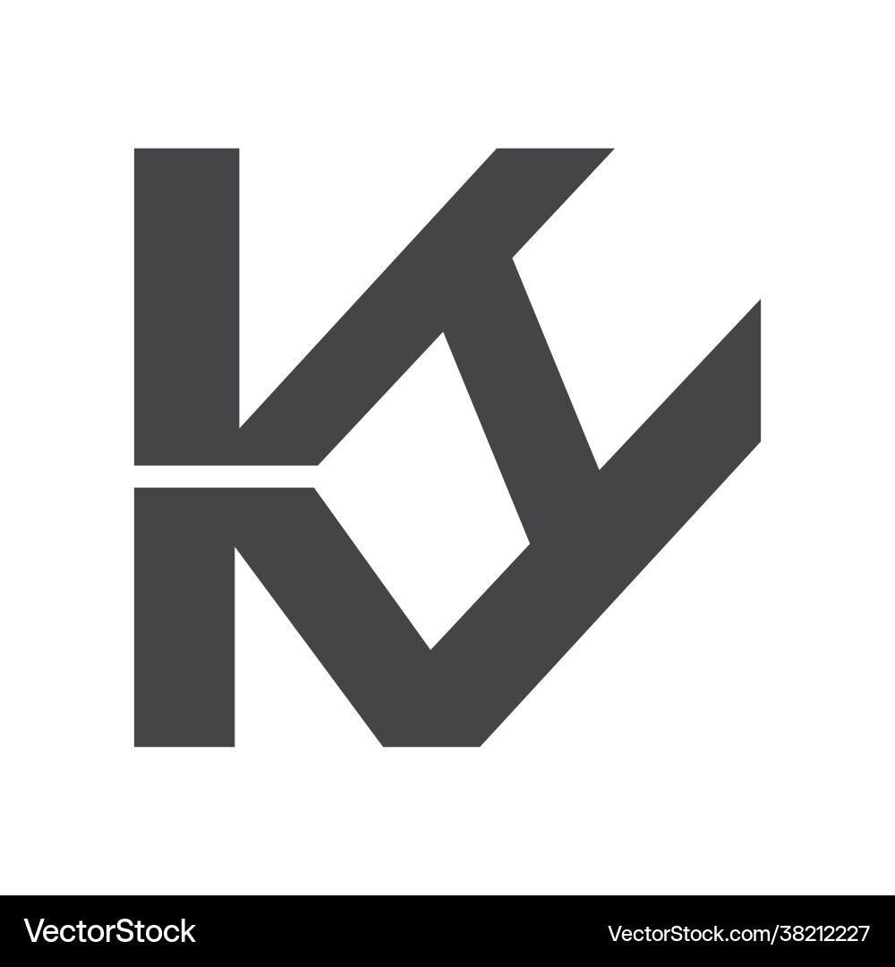 Alphabet initials logo hk kh k and h Royalty Free Vector