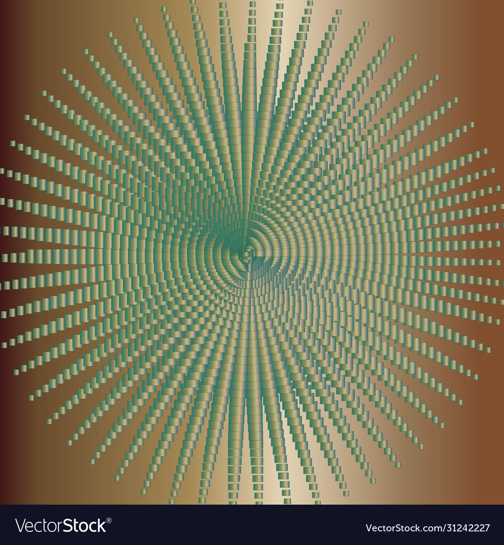 Circle with rays squares Royalty Free Vector Image