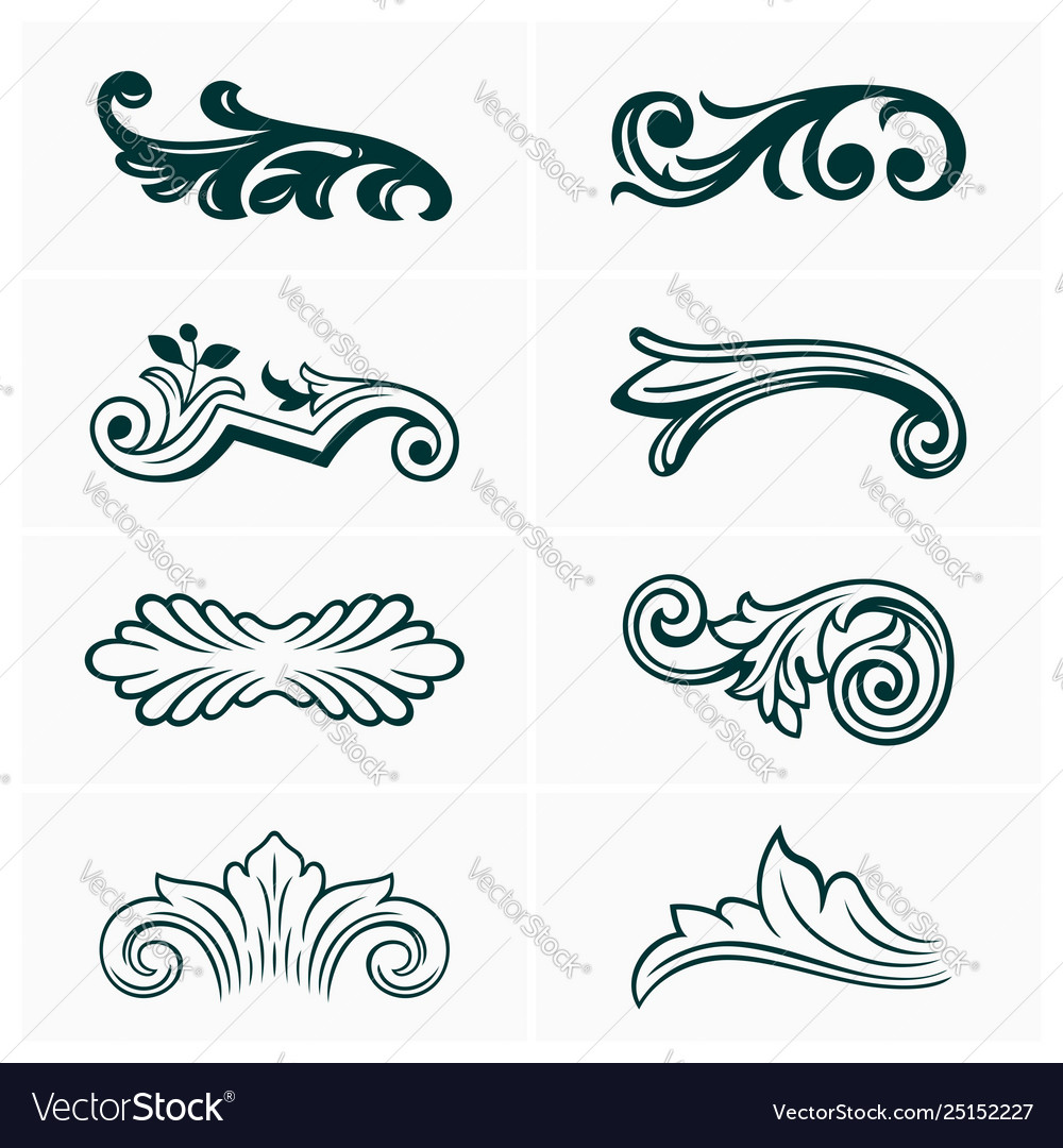 Design elements set 17 Royalty Free Vector Image